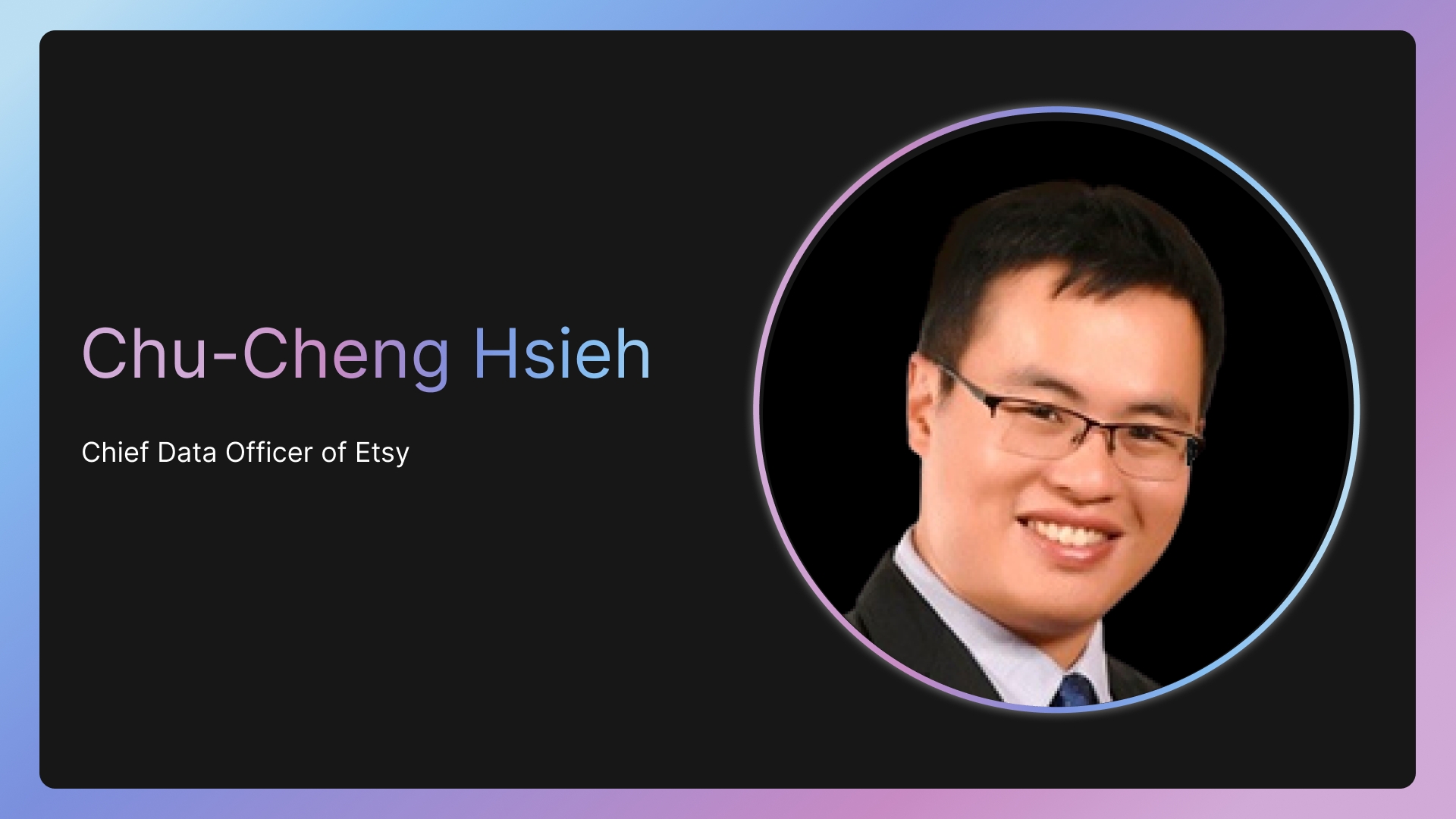 Rethinking The Framework for Data With Chu-Cheng Hsieh of Etsy - Video ...